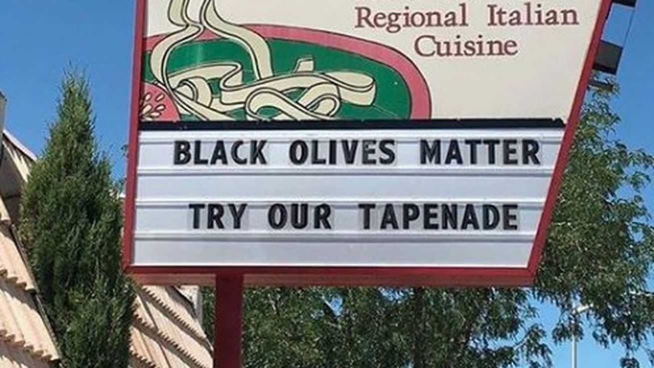 Restaurant Under Fire For Selling 'Black Olives Matter' Merchandise ...