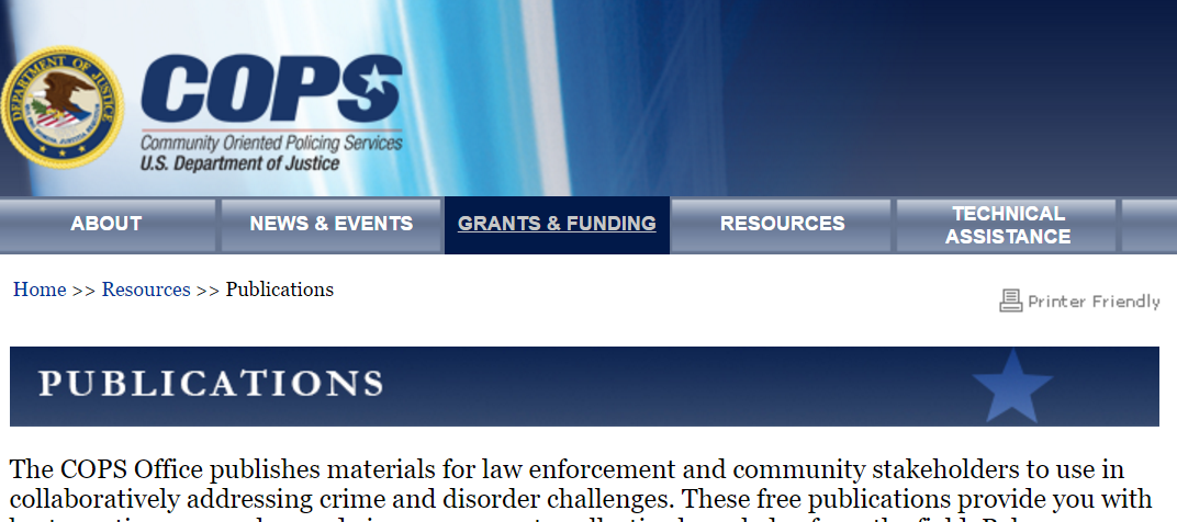 Proposed Federal Budget Eliminates COPS Program – Law Officer