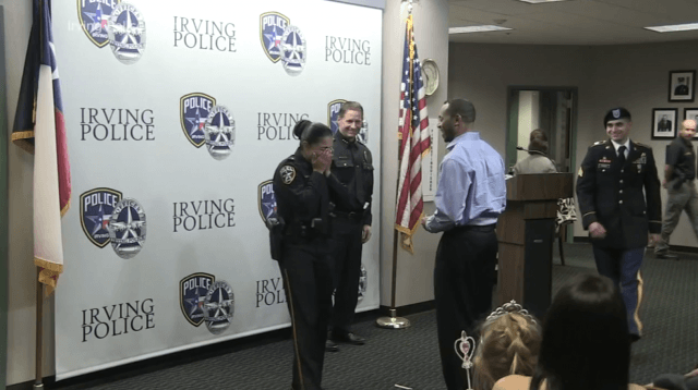 Soldier surprises mother as she is sworn in as a police officer - Law ...