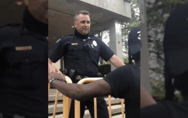 Officer Refuses To Kneel Before Protesters Who Demanded It – Law Officer