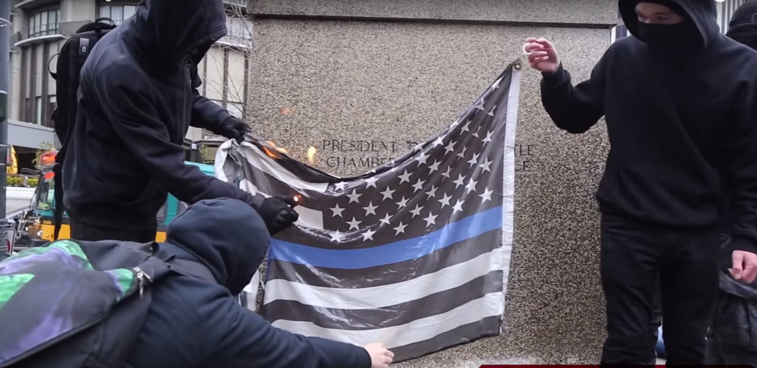 Seattle Police Officer Responds To The Burning Of This Flag In The ...