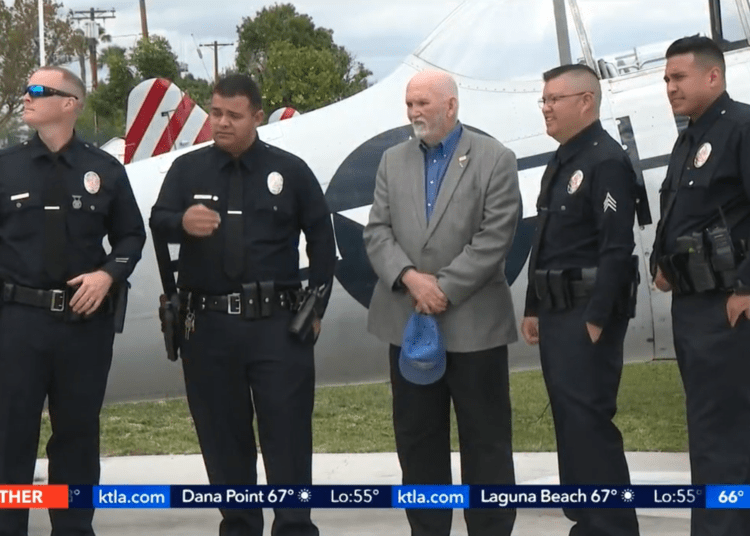 LAPD officers honored for bravery after saving downed pilot from train ...