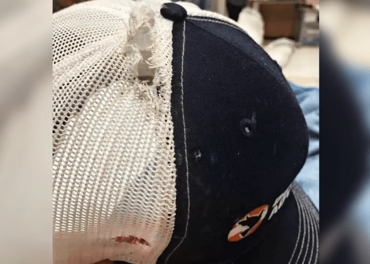 CBP agent’s hat shows how perilously close he was to death during gun ...