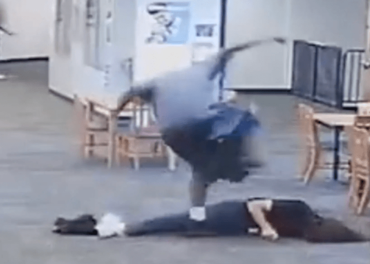 Physically imposing high school student captured on video pummeling ...