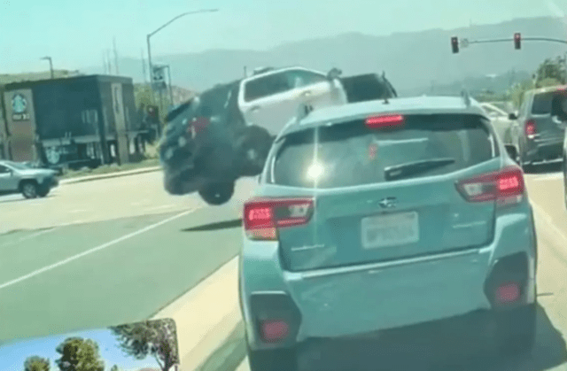 Dashcam video shows deputy's patrol SUV going airborne during crash ...